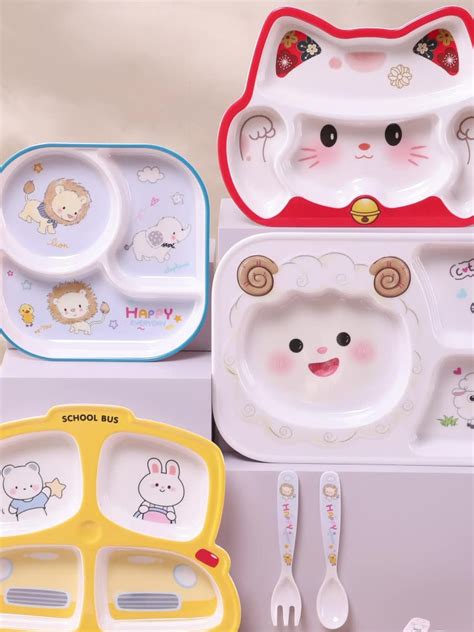 薇可可家用可爱儿童餐具分格盘宝宝吃饭辅食餐盘防摔幼儿园创意 阿里巴巴