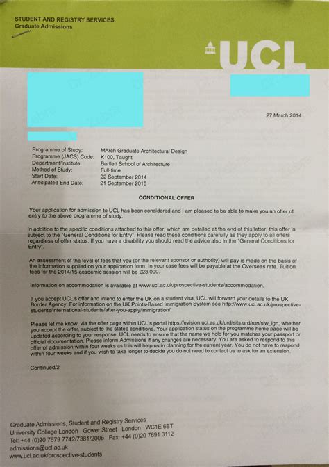 【斑马捷报专业解读】伦敦大学学院 University College London Ucl March Graduate