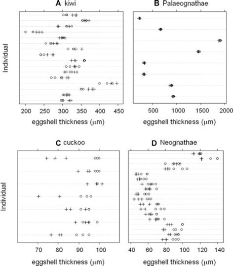 Plots Of Eggshell Thickness Measurements X Axis For Each Eggshell Download Scientific Diagram