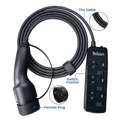 맞춤형 전기 자동차 방전 케이블 V2l V2h 실외 10a 유형 2 공급업체 및 제조업체 공장 직접 도매 Ev Teison