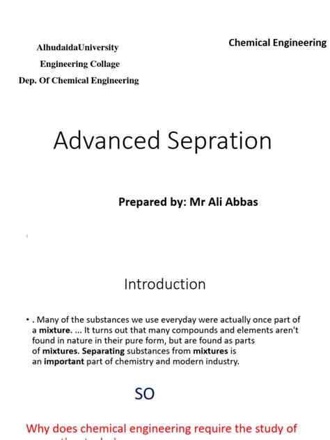 Advanced Sepration Nov 2019 Pdf Filtration Chromatography