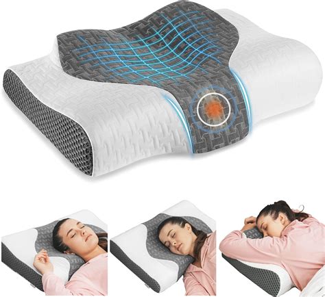 Elviros Cervical Memory Foam Pillow 2 In 1 Contour Orthopedic Support