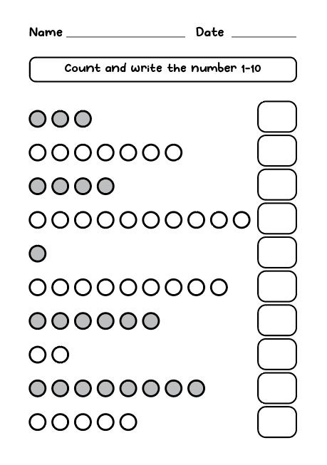 Matching Missing Counting And Writing The Number Worksheet Made By Teachers