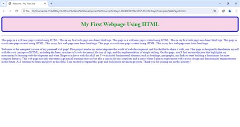 Nandhini Senthilkumar On Linkedin 15dayswebdevelopmentclass Practicewebpage Learningjourney