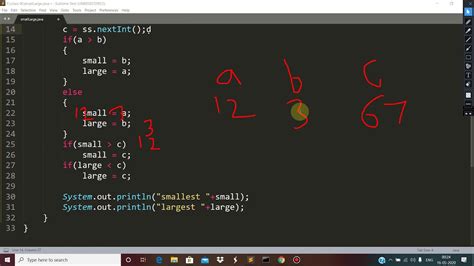 Smallest And Largest Among Three Numbers Youtube
