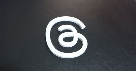 Threads Logo By Heitor Hack Canabal Download Free Stl Model