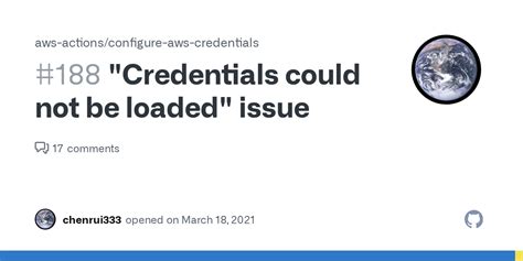 Credentials Could Not Be Loaded Issue · Issue 188 · Aws Actions