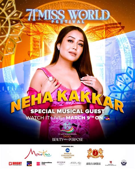 Indian Music Idol Neha Kakkar To Perform In The 71st Miss World