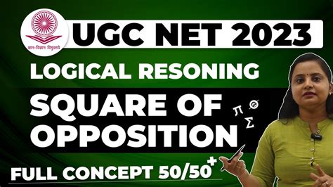 Ugc Net Paper Logical Reasoning Ugc Net Paper Square Of Opposition Net Crackers YouTube