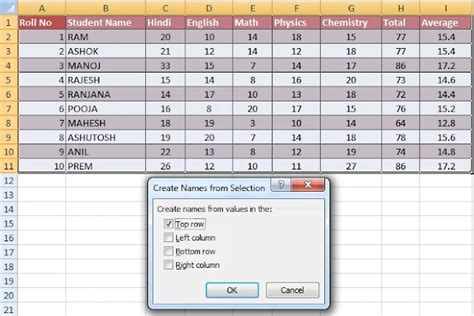 what is name manager option in excel and its use in hindi