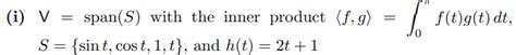 2 in each part apply the gram schmidt process to