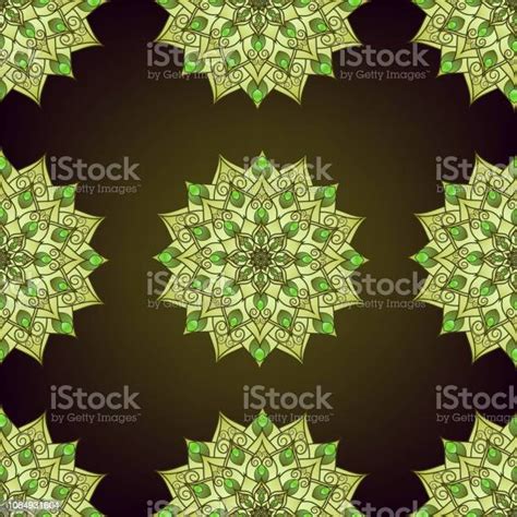 완벽 한 패턴입니다 만다라 벡터 디자인 요소입니다 골든 라운드 장식 장식입니다 양식에 일치 시키는 꽃 모티브 이슬람 아랍 인도 오스만 제국 아시아 작품 벡터 그래픽입니다 0