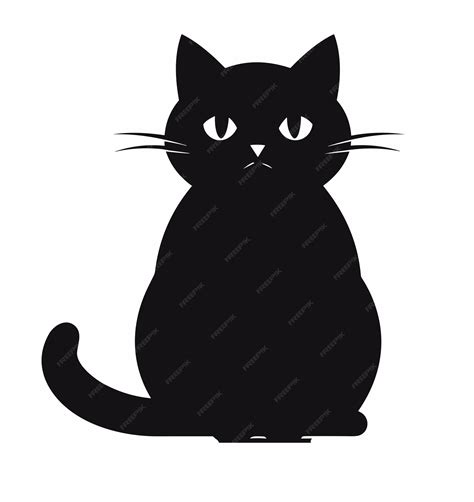 Premium Vector Black Cats Silhouettes Set For Halloween And Other Cat