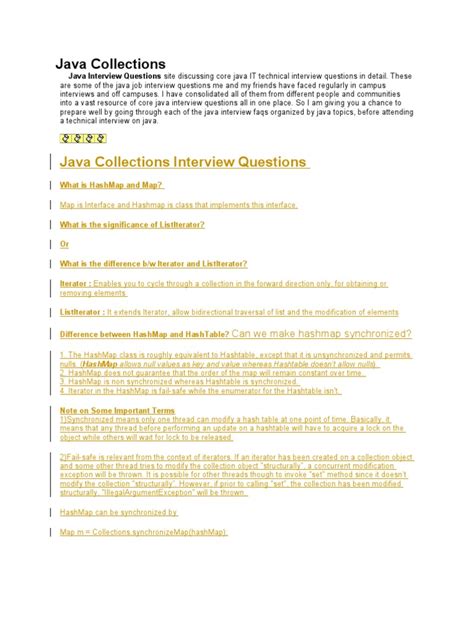 Java Collections Pdf Array Data Structure Areas Of Computer Science