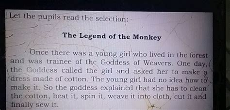 Let The Pupils Read The Selection The Legend StudyX