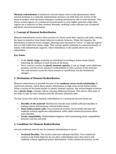 Moment Redistribution Pdf Ductility Beam Structure