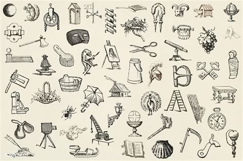 Download Premium Psd Image Of Set Of Victorian Era Objects From L