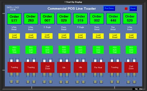 commercial pos line toaster hmi shell demo unilogic hmi design inspiration unitronics