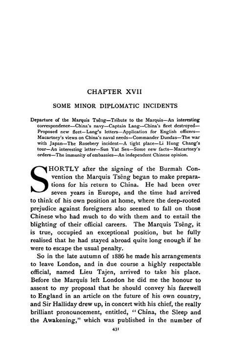 Some Minor Diplomatic Incidents Chapter Xvii The Life Of Sir