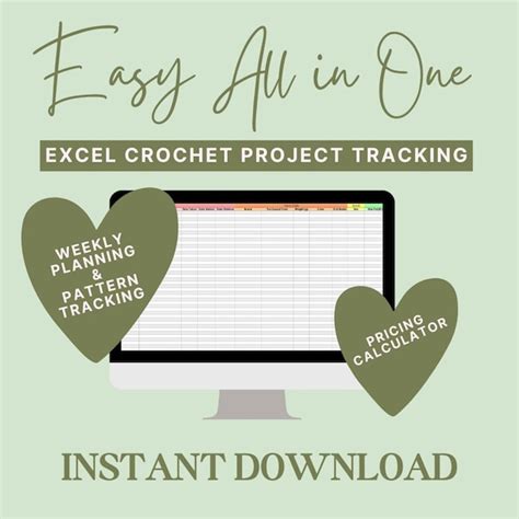 Excel Crochet Tracker Etsy