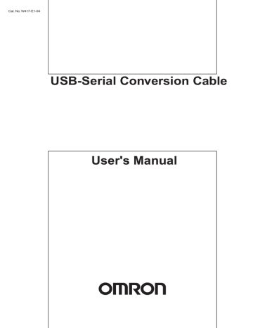 Omron CS1W CIF31 USB Serial Con User Manual Manualzz