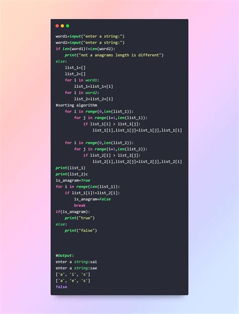 Day 18 Of 30dayspythonchallenge Writing An Anagram Checker In Python
