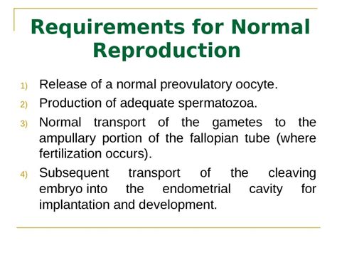 Objectives Introduction Etiology Of Infertility