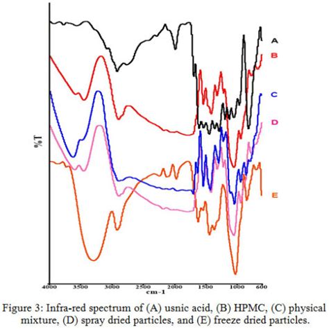 Solid Dispersion Of Usnic Acidhpmc 2910 Prepared By Spray Drying And Freeze Drying Techniques