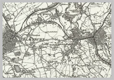 1890 Collection Rochdale Clitheroe Ordnance Survey Map I Love Maps