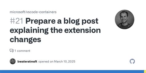 Prepare A Blog Post Explaining The Extension Changes Issue Microsoft Vscode Containers