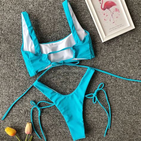 2019 Custom 18 Teen Hot Sexy Neon Bikini Young Girl Summer Open Micro