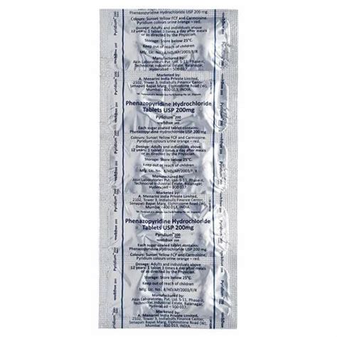 Pyridium Phenazopyridine Tablet At Rs 125strip Buckthorn Capsules In