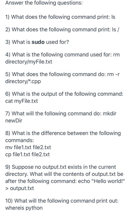 solved answer the following questions 1 what does the