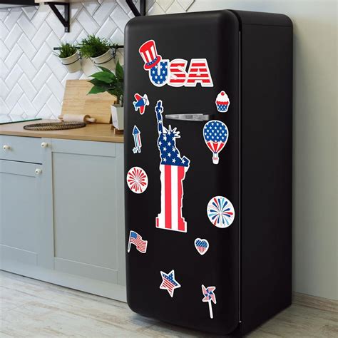 12 Pcs 4th Of July Refrigerator Magnets Holiday Fridge