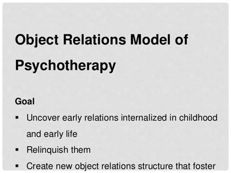 Object Relation Therapy