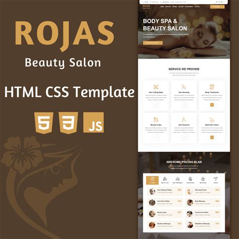 Rojas Beauty Salon Html Css Template Masterbundles