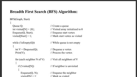 63 Bfs Algorithm And Dfs Algorithm Code Ada Youtube