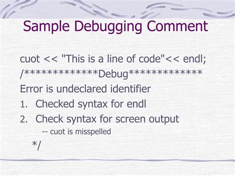 Ppt An Introduction To Debugging Powerpoint Presentation Free Download Id6905886