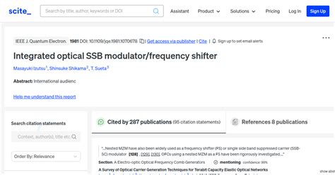 Integrated Optical Ssb Modulator Frequency Shifter [scite Report]