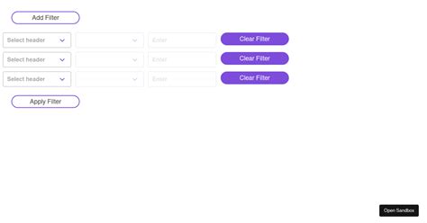 Filters Codesandbox