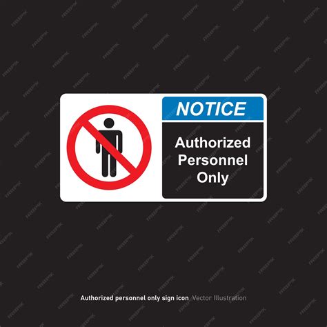 Premium Vector Warning Sign Authorized Personnel Only Icon Design