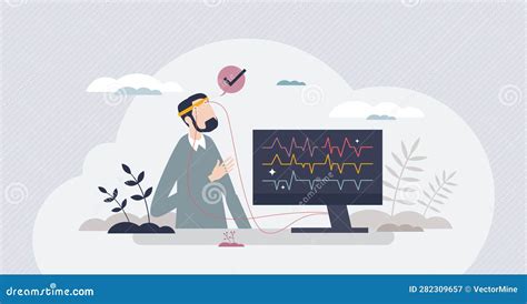 Biofeedback Process For Physiological Functions Awareness Tiny Person