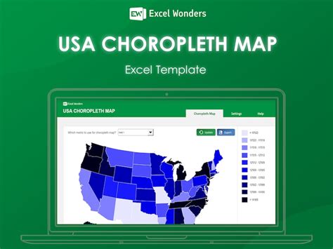 Usa Choropleth Map Excel Template Interactive Data Visualization
