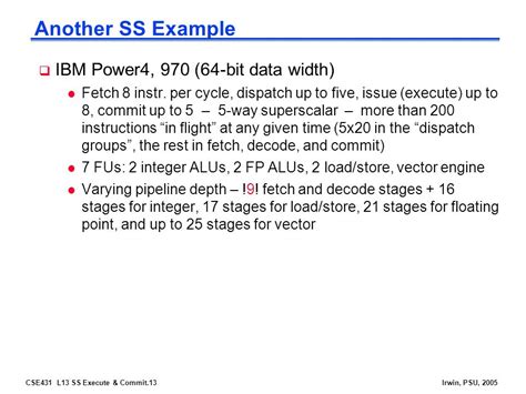 CSE431 L13 SS Execute Commit 1Irwin PSU 2005 CSE 431 Computer