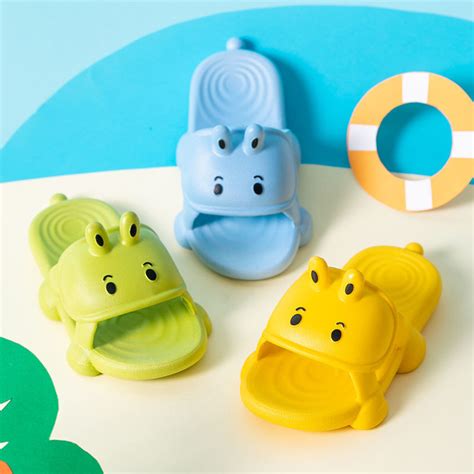 Badu Bg Детски чехли Летни карикатури Сладки домашни вътрешни неплъзгащи се сандали за баня