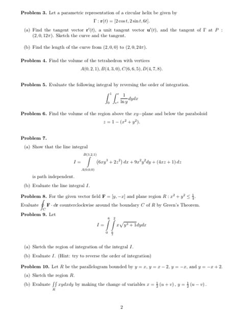 Solved Problem Let A Parametric Representation Of A Chegg