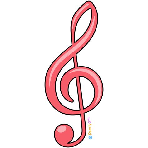 Free Cute Treble Clef Clipart Png File Pearly Arts