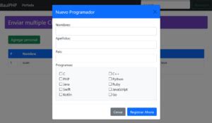 Enviar múltiple Checkbox MySQL con PHP Ejemplo completo BaulPHP