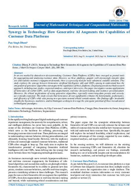 pdf synergy in technology how generative ai augments the capabilities of customer data