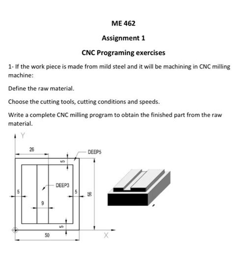 Solved ME Assignment CNC Programing Exercises If Chegg Com